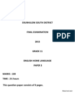 Grade 12 English Home Language P3 Guide | PDF | Essays | Argument