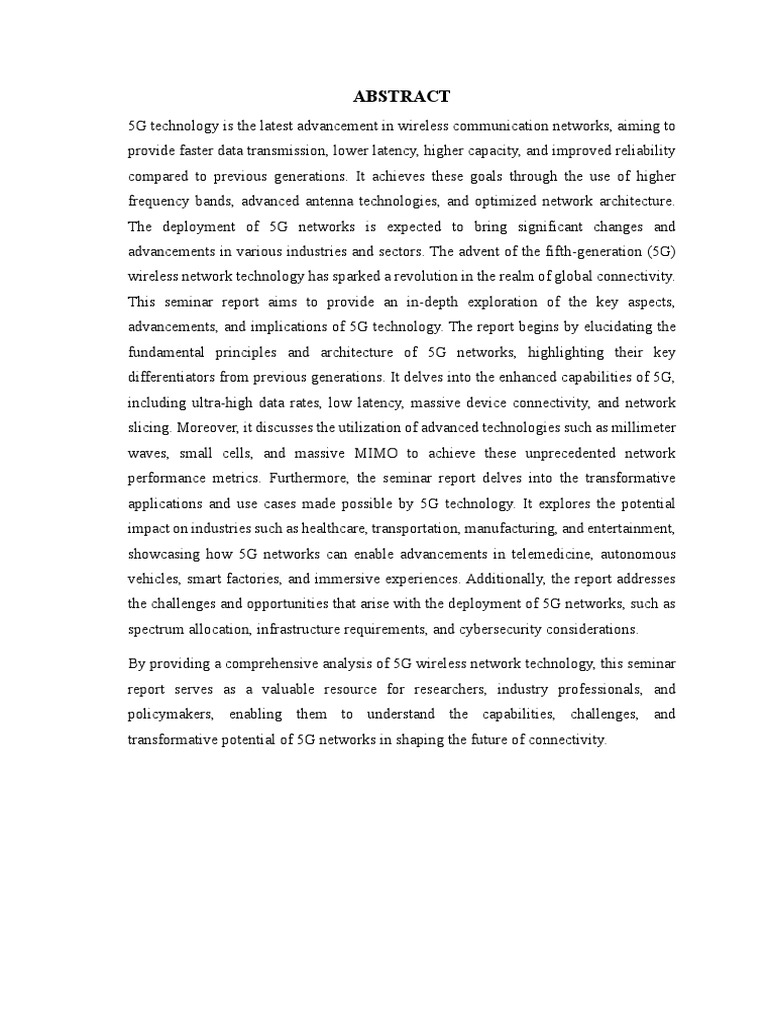 Understanding 5G Technology and Its Impact | PDF