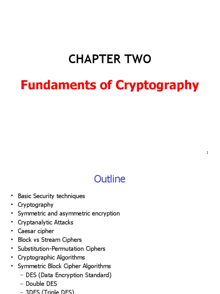 Chapter 2 Cryptography | PDF Chapter 2 Cryptography | PDF