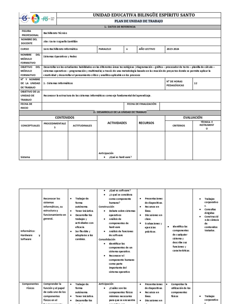 Pud u1 - Sist Operat- | PDF | Hardware de la computadora | Software