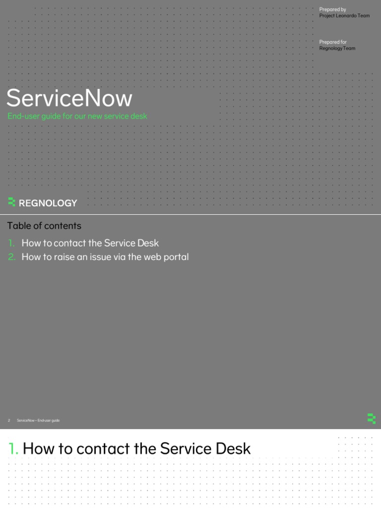 ServiceNow End User - Guide | PDF