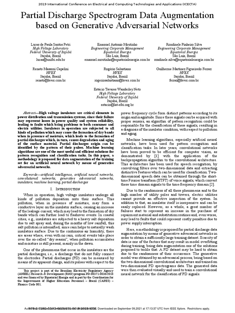 Partial Discharge Spectrogram Data Augmentation Based On Generative ... Partial Discharge Spectrogram Data Augmentation Based On Generative ...