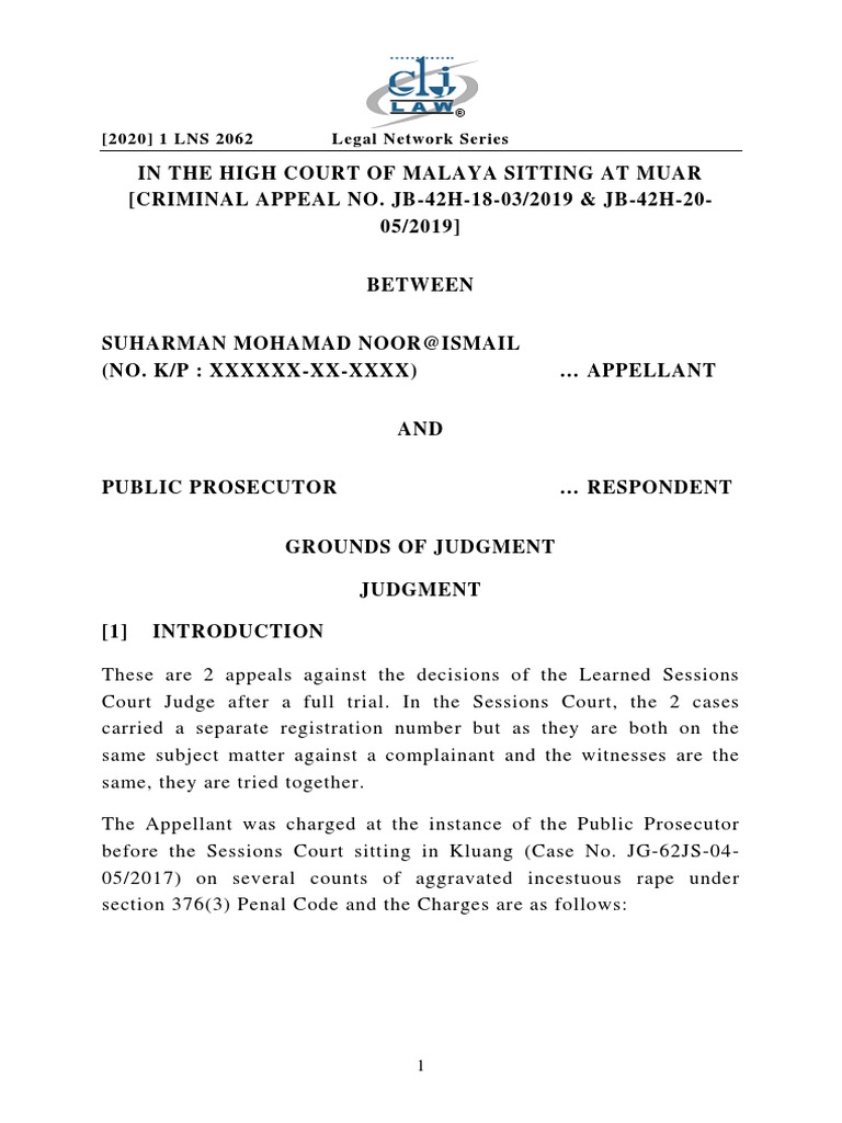 SUHARMAN MOHAMAD NOOR@ISMAIL | PDF | Witness | Rape