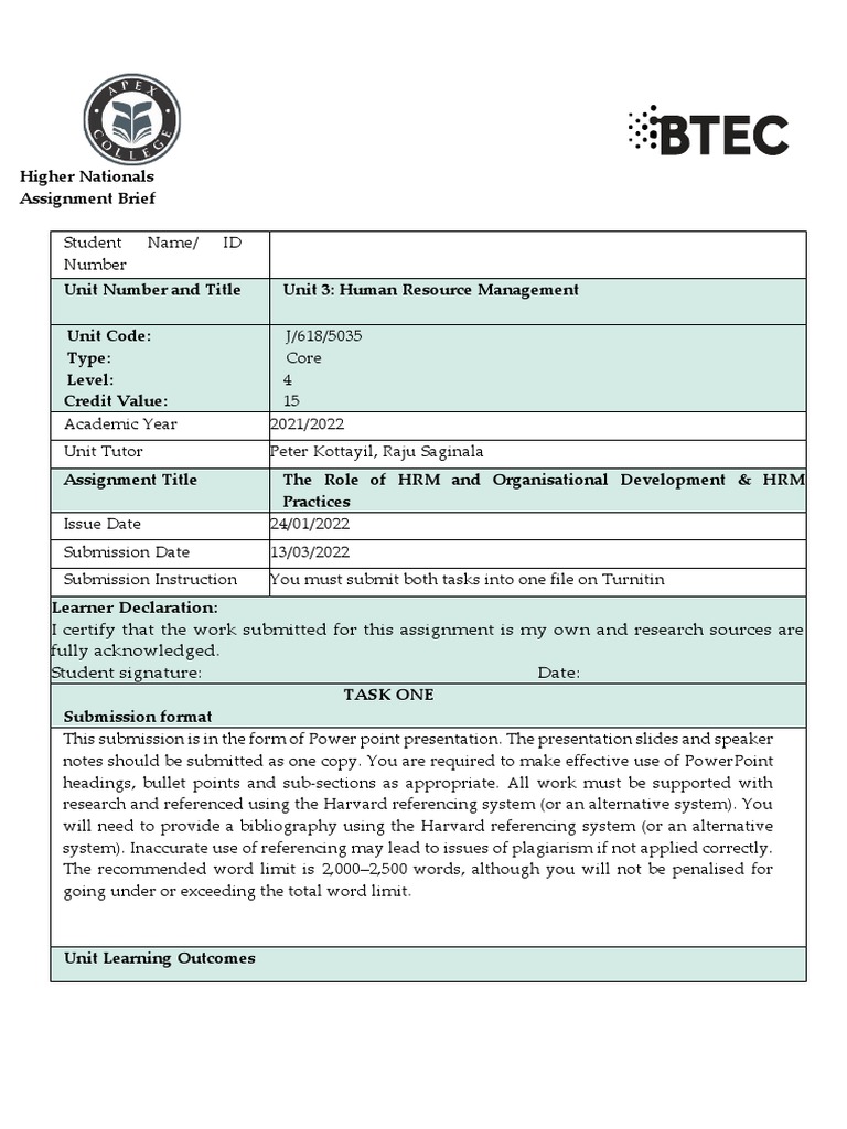 APEX Unit 3 Human Resource Management-2 | PDF | Human Resource ...
