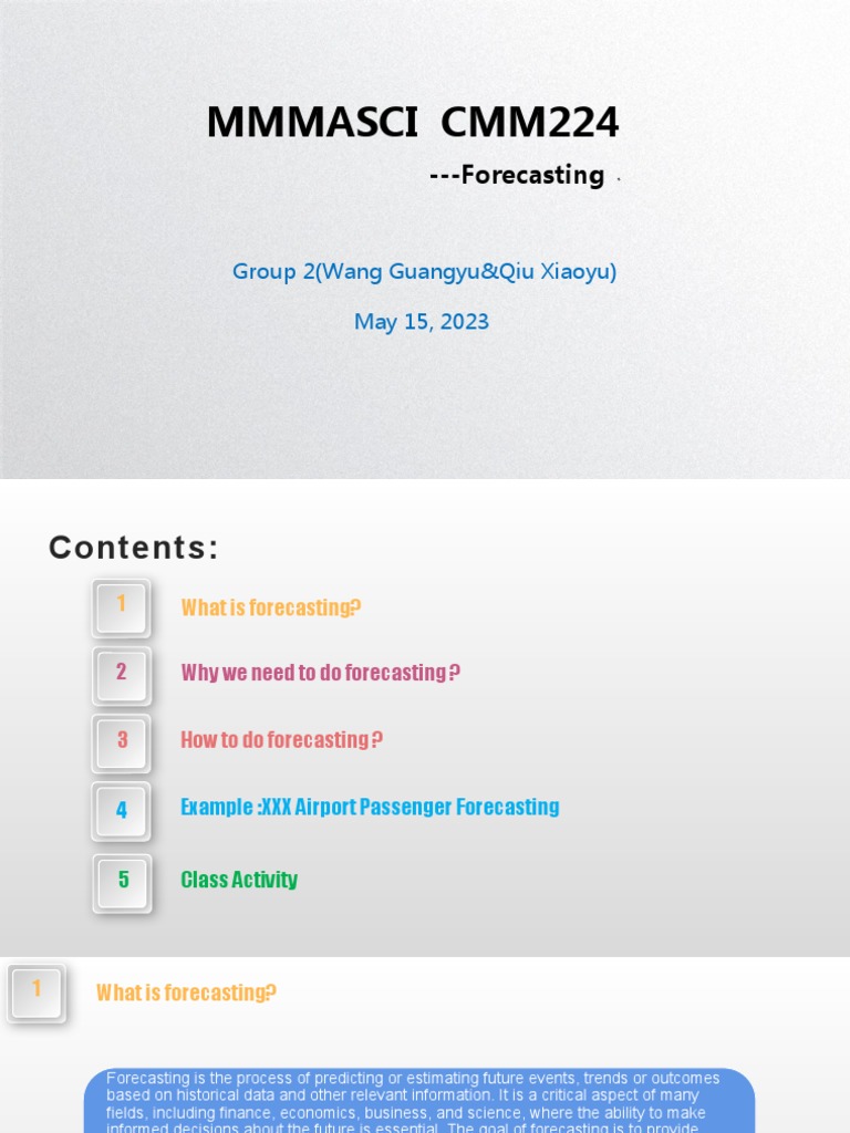 Forecasting Essentials For Students Pdf