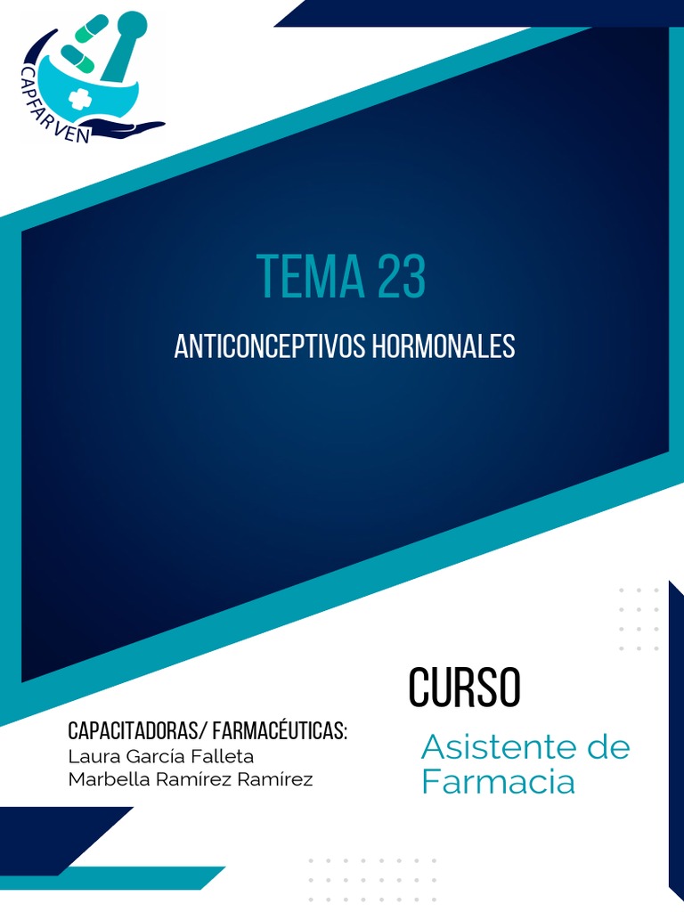 TEMA 23. Anticonceptivos Hormonales | PDF