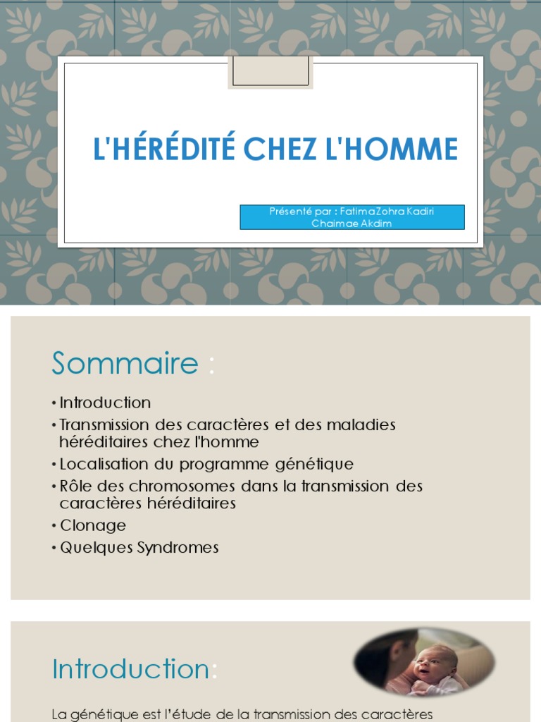 L'Hérédité et la Génétique Humaine | PDF | Hérédité | Chromosome