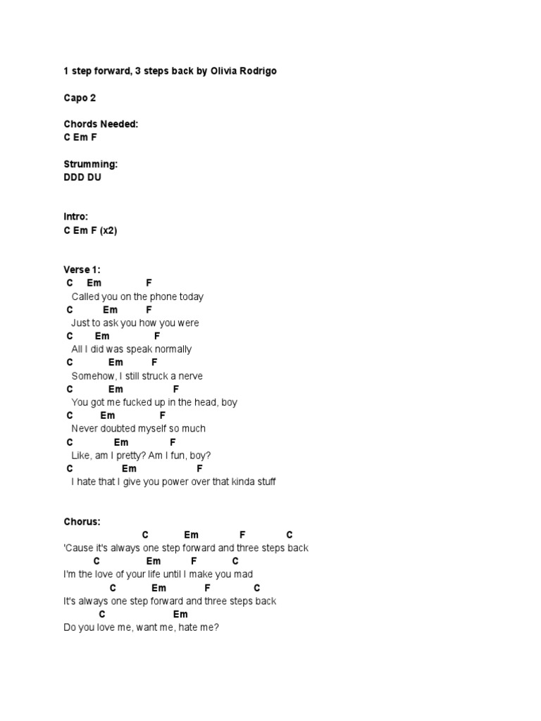 1 Step Forward 3 Steps Back | PDF