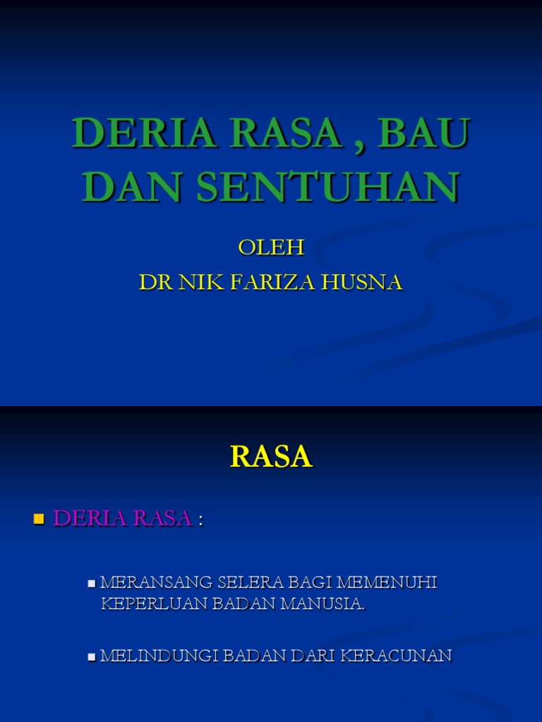 Deria Rasa, Bau, dan Sentuhan | PDF
