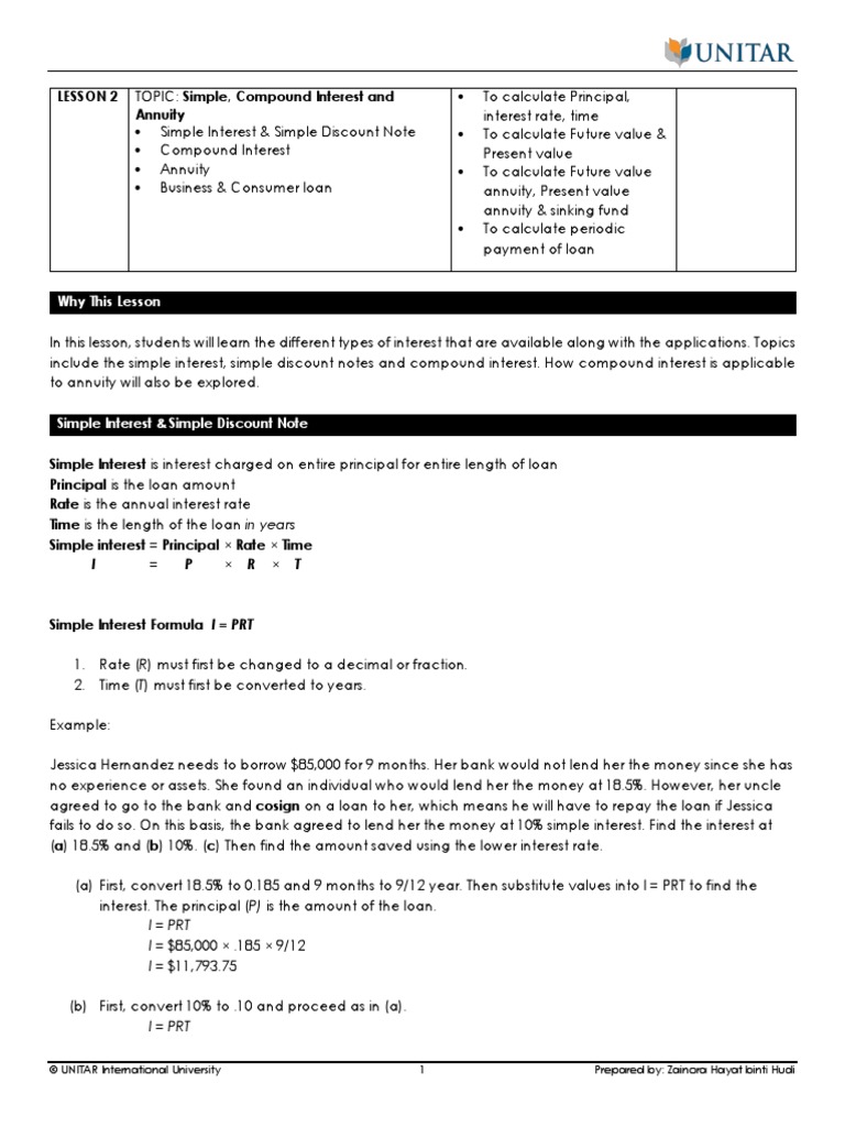 BADB1014 Quantitative Methods - Lesson 2 | PDF