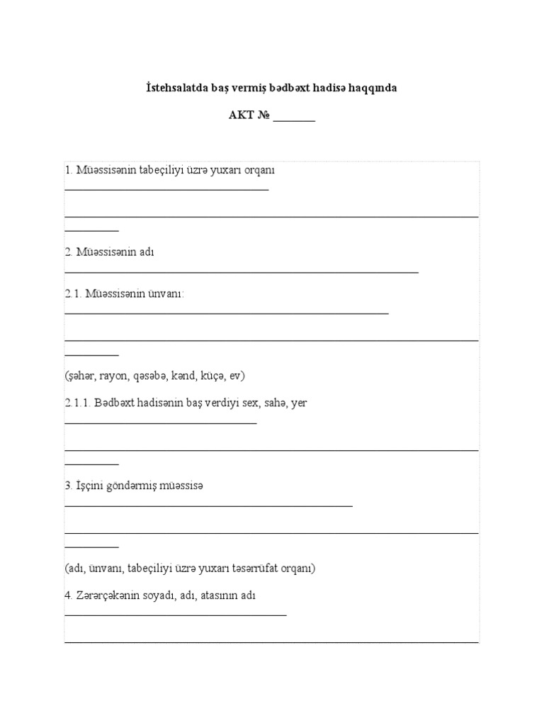 Istehsalatda Bas Vermis BDBXT Hadis Haqqinda Akt | PDF