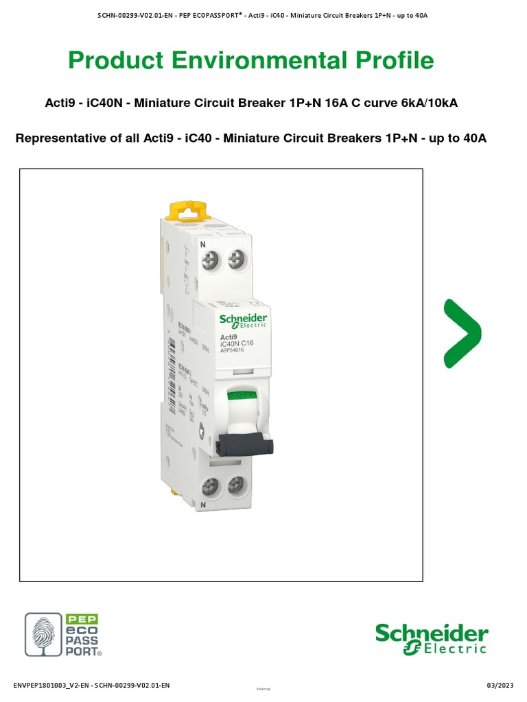 PEP Ecopassport SCHN-00299-V02.01-EN | PDF | Power Engineering ...