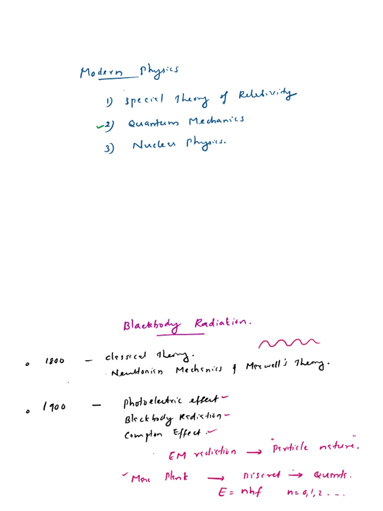 Black Body Radiation Notes | PDF