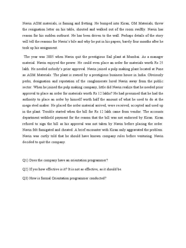 Case study on orientation | PDF