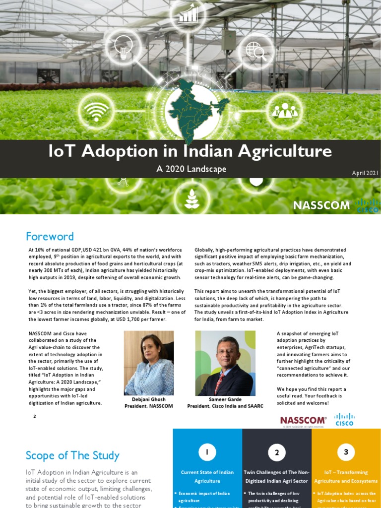 IoT Adoption in Indian Agriculture - A 2020 Landscape - April 2021 - VF | PDF | Agriculture ...