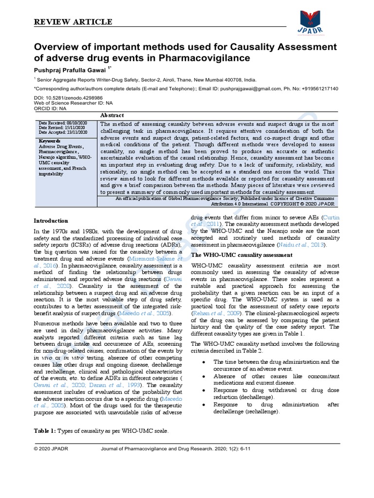 Causality Assessment Drugs | PDF