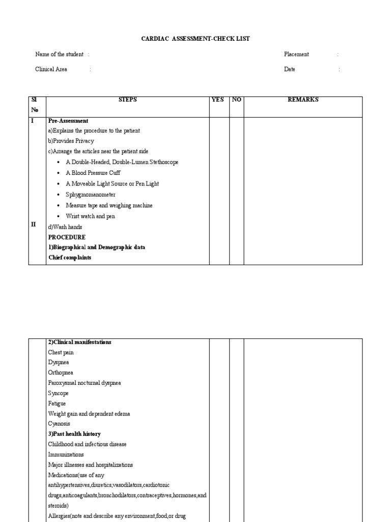 Cardiac Assessment | PDF | Heart | Pulse