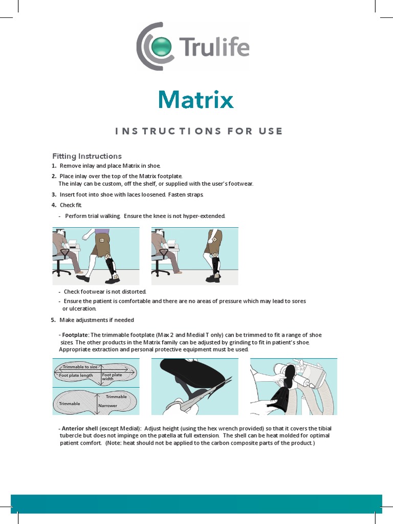 Matrix Foot Orthosis Fitting Guide | PDF | Shoe | Consumer Goods