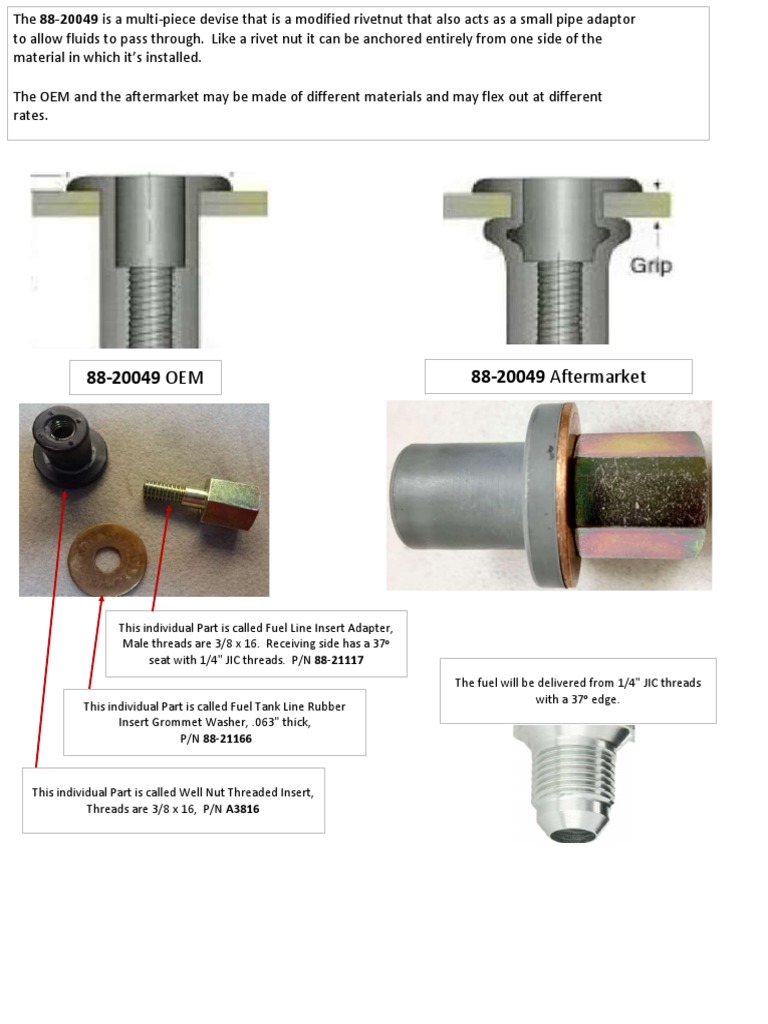 88-20049 OEM Vs Aftermarket and Part Breakdown | PDF