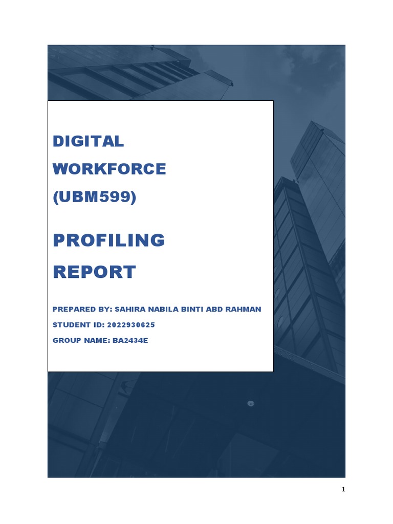 PROFILING REPORT UBM599 SAHIRA NABILA 2022930625 | PDF
