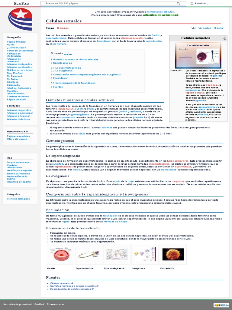 Células sexuales - EcuRed | PDF