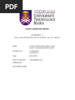 Lab Report CHM 131 Exp 3 | PDF | Titration | Chemistry