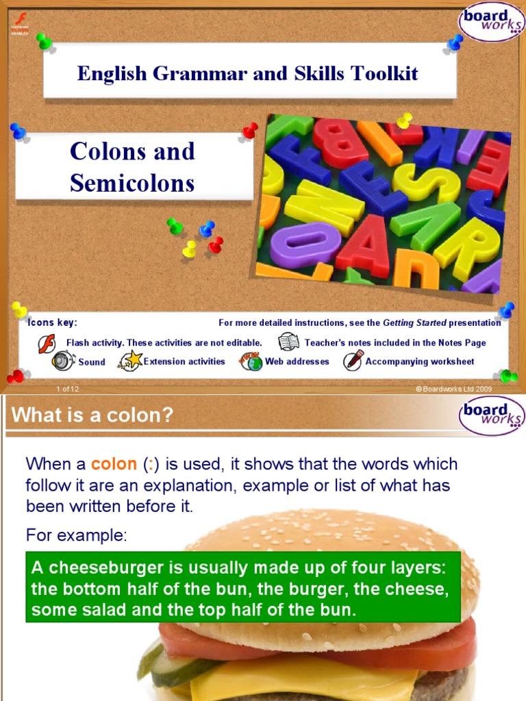 Colons vs. Semicolons Explained | PDF | Sentence (Linguistics ...
