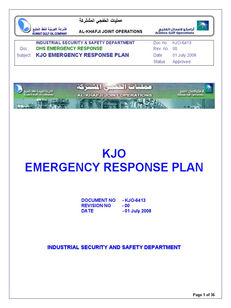 KJO-6413 KJO Emergency Response Plan | PDF