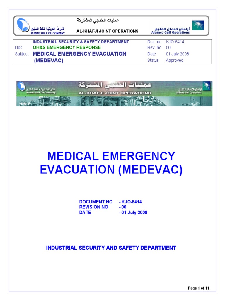KJO-6414 Medical Emergency Evacuation | PDF | Emergency Department | Hospital