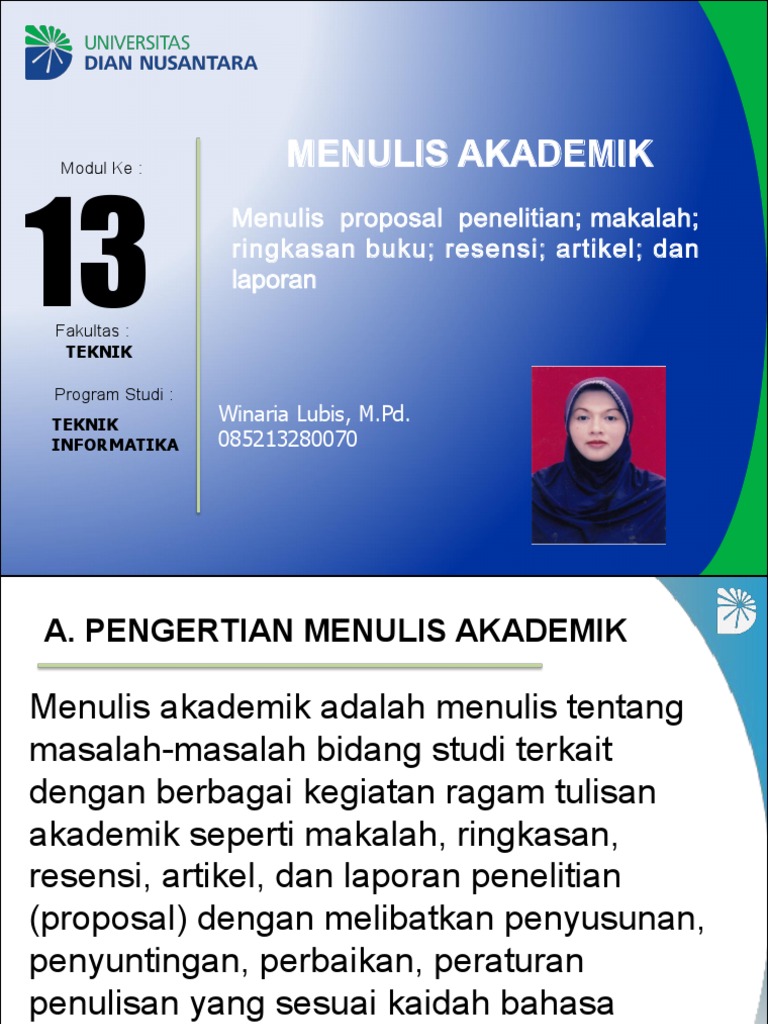 Salindia 13 - Menulis Akademik | PDF