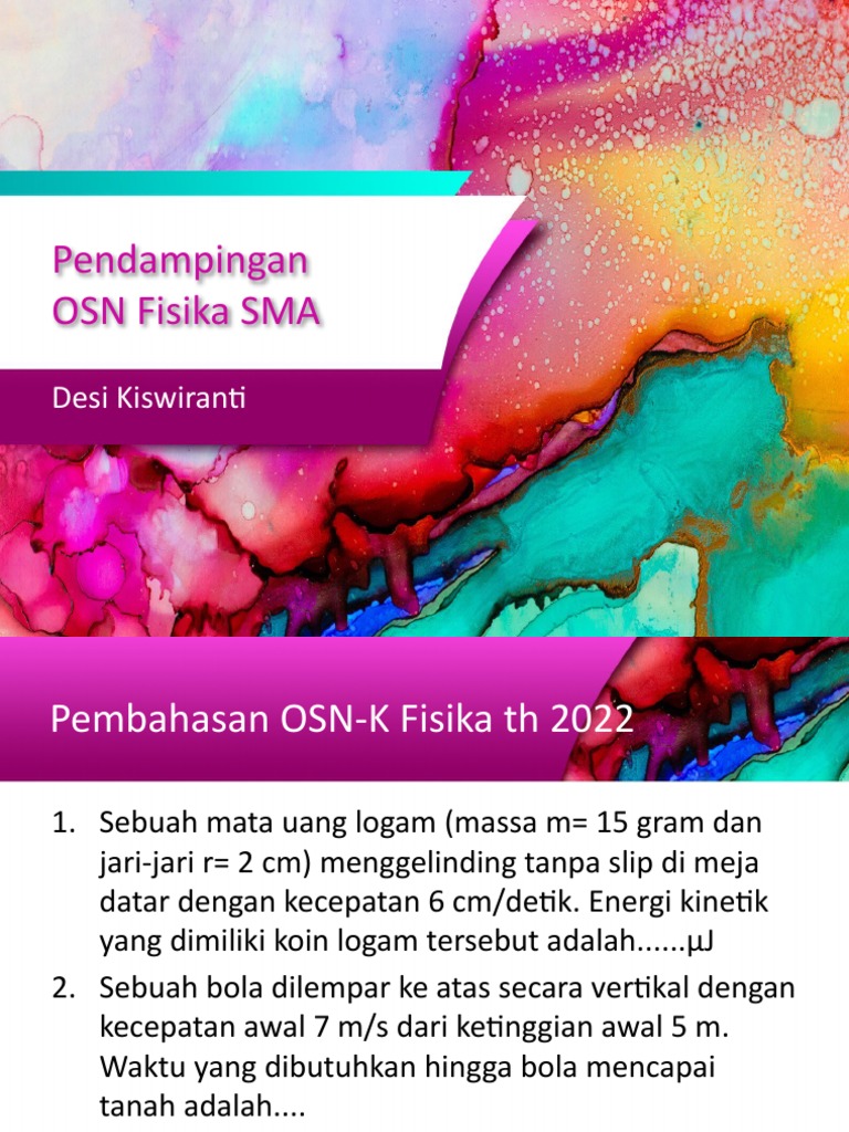 Pembahasan OSN Fisika SMA 2022 | PDF | Ilmu Sosial | Metode & Bahan Ajar
