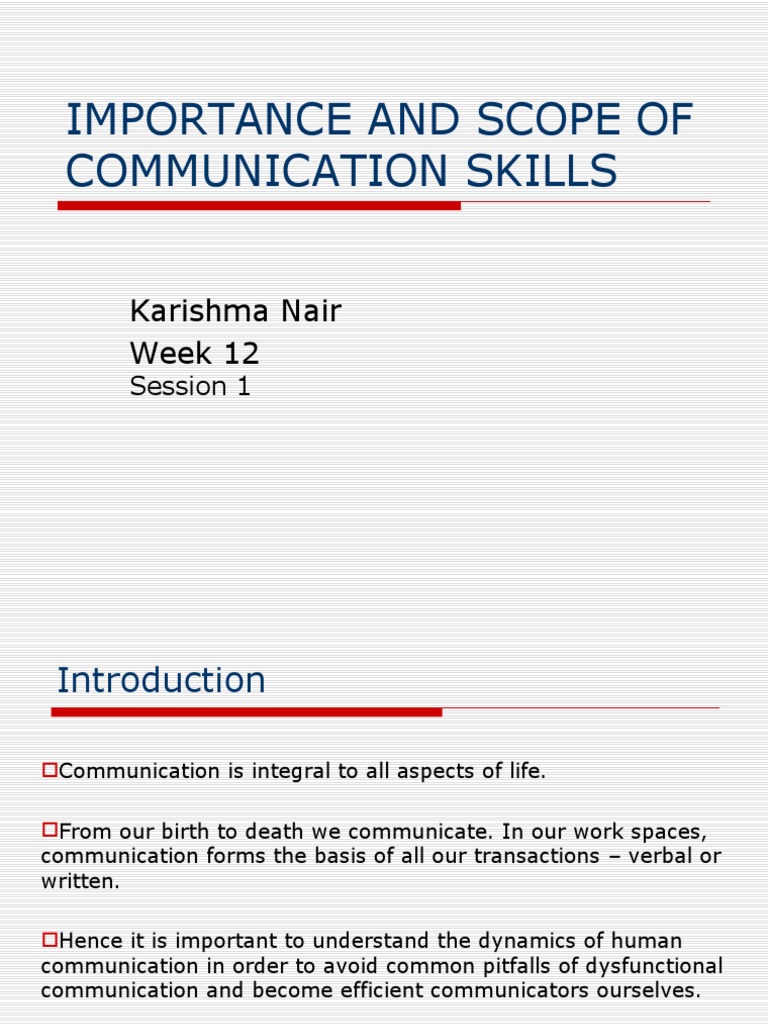 Communication Skills | PDF