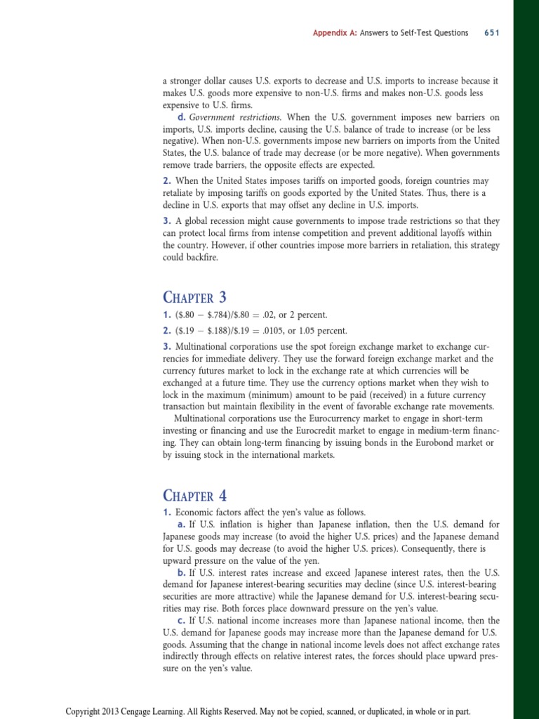 Self Test Answer | PDF | Exchange Rate | Interest