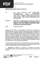 MEMORANDUM CIRCULAR NO. 2019-15A Word Version | PDF | Birth Certificate ...