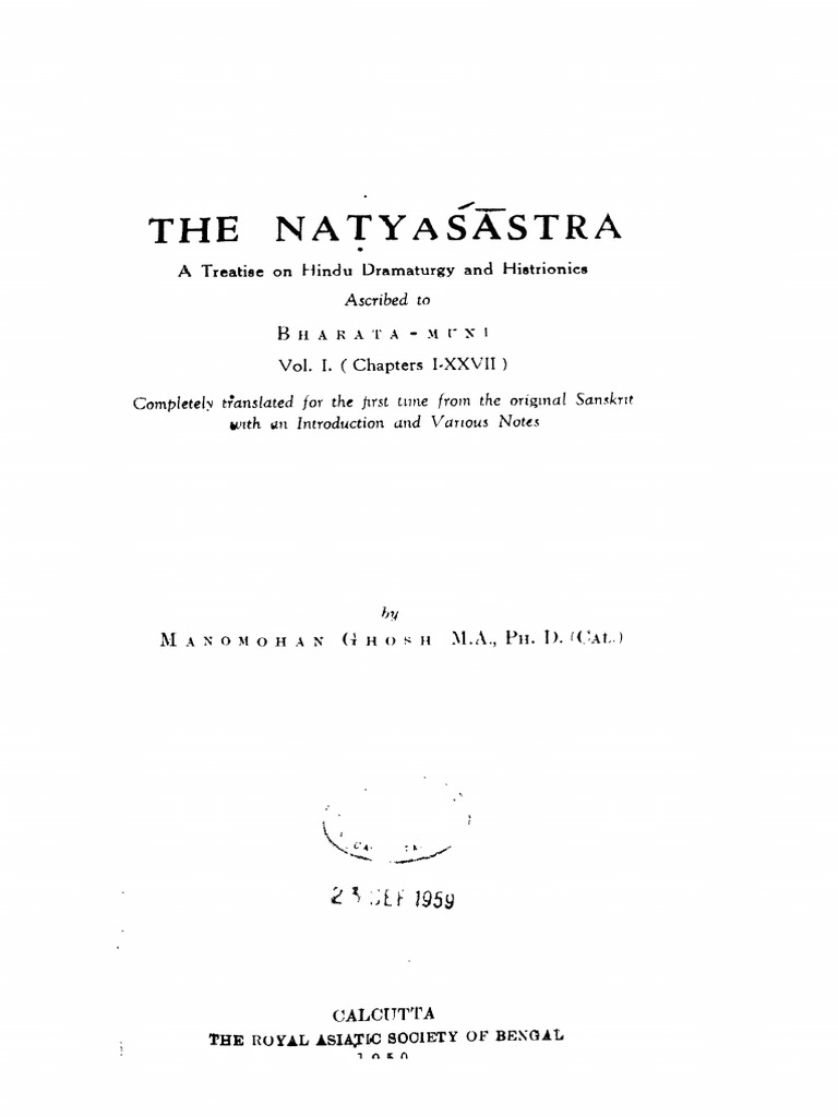 NatyaShastra Vol 1 | PDF