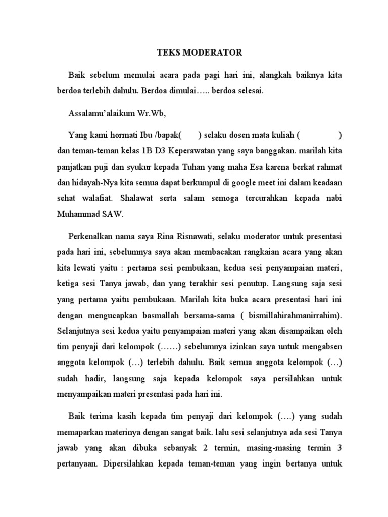 Teks Moderator | PDF