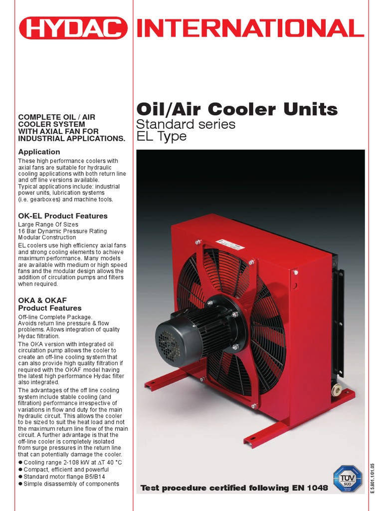 Hydac Oil/Air Cooler Systems Overview | PDF