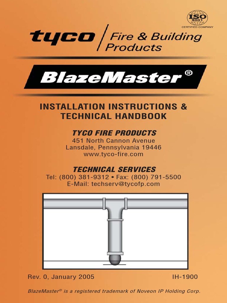 Tyco BlazeMaster | PDF | Fire Sprinkler System | Pipe (Fluid Conveyance)