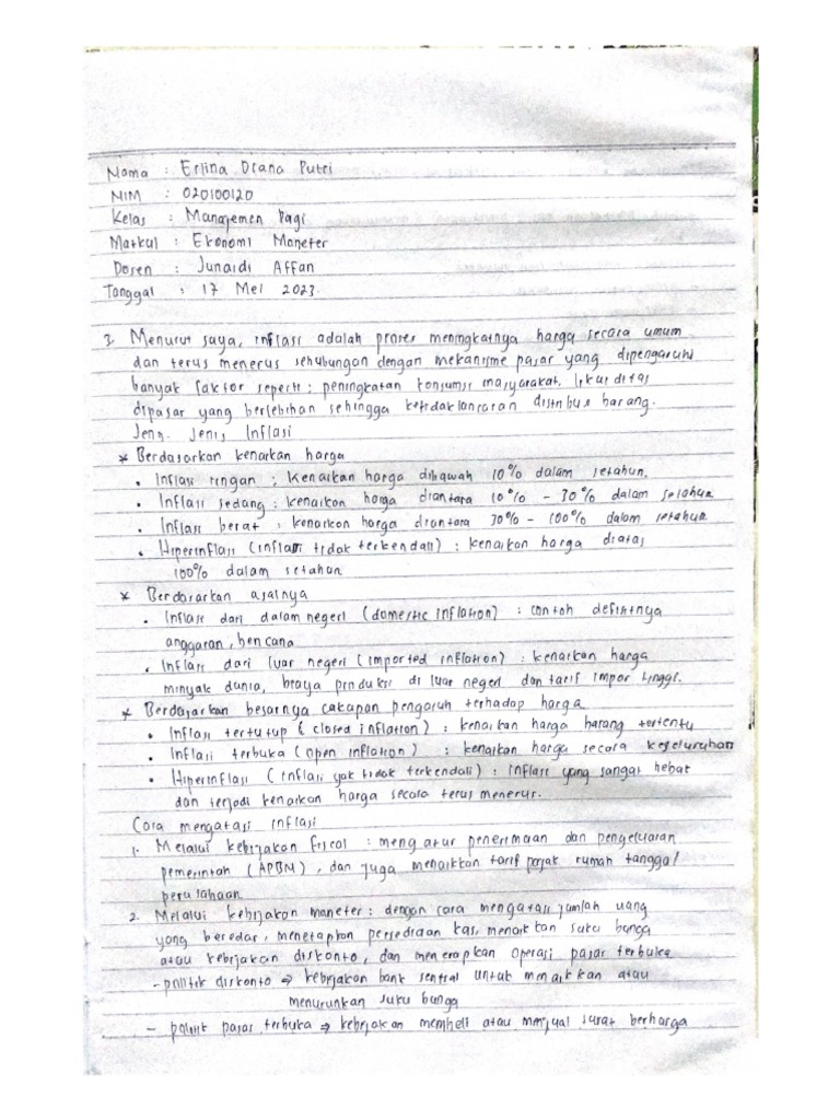 Uts Ekonomi Moneter | PDF