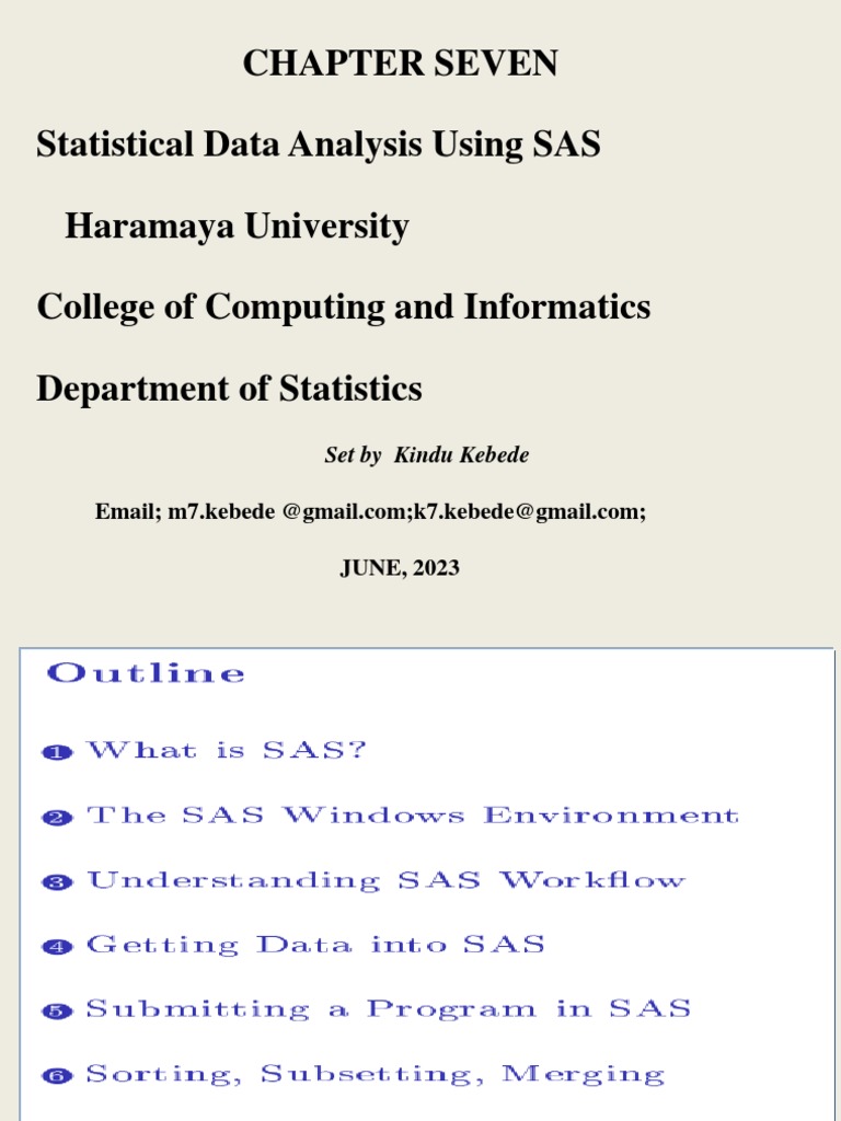 CHAPTER 7 (SAS Session) 2023 | PDF | Analysis Of Variance | Statistics
