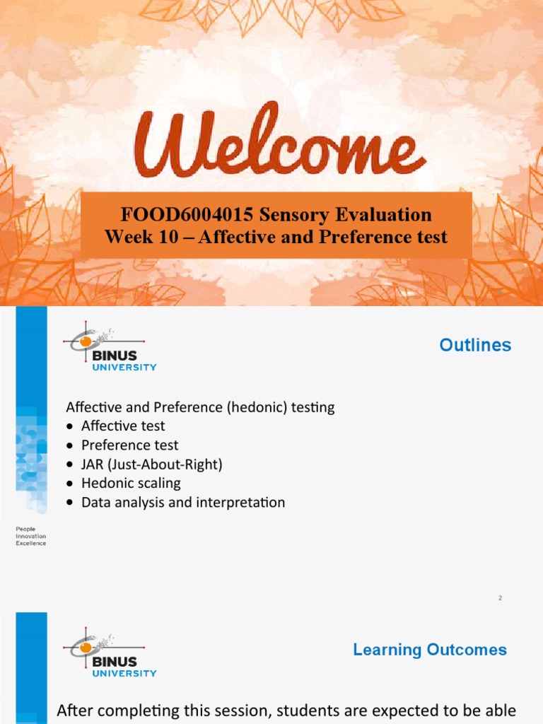 Affective and Preference Testing in Sensory Evaluation | PDF ...