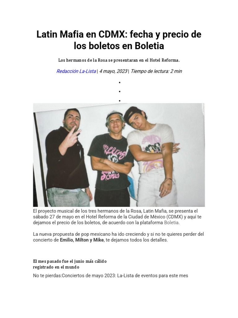 Latin Mafia en CDMX | PDF