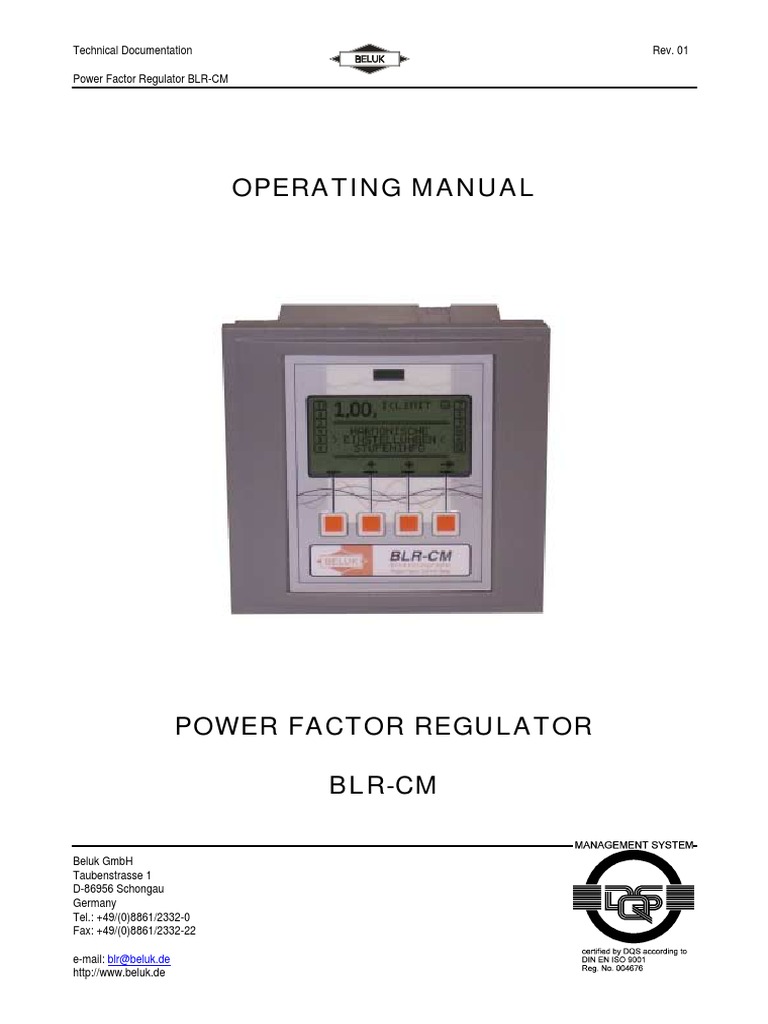 Beluc MB - EN - ACM - 01 | PDF | Relay | Transformer