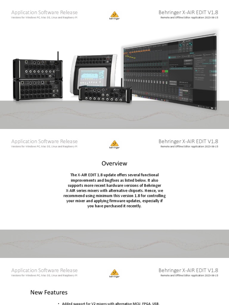 Behringer_X-AIR EDIT_V1.8_2023-06-16 | PDF