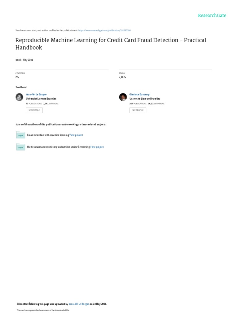Fraud Detection Handbook | PDF | Machine Learning | Books
