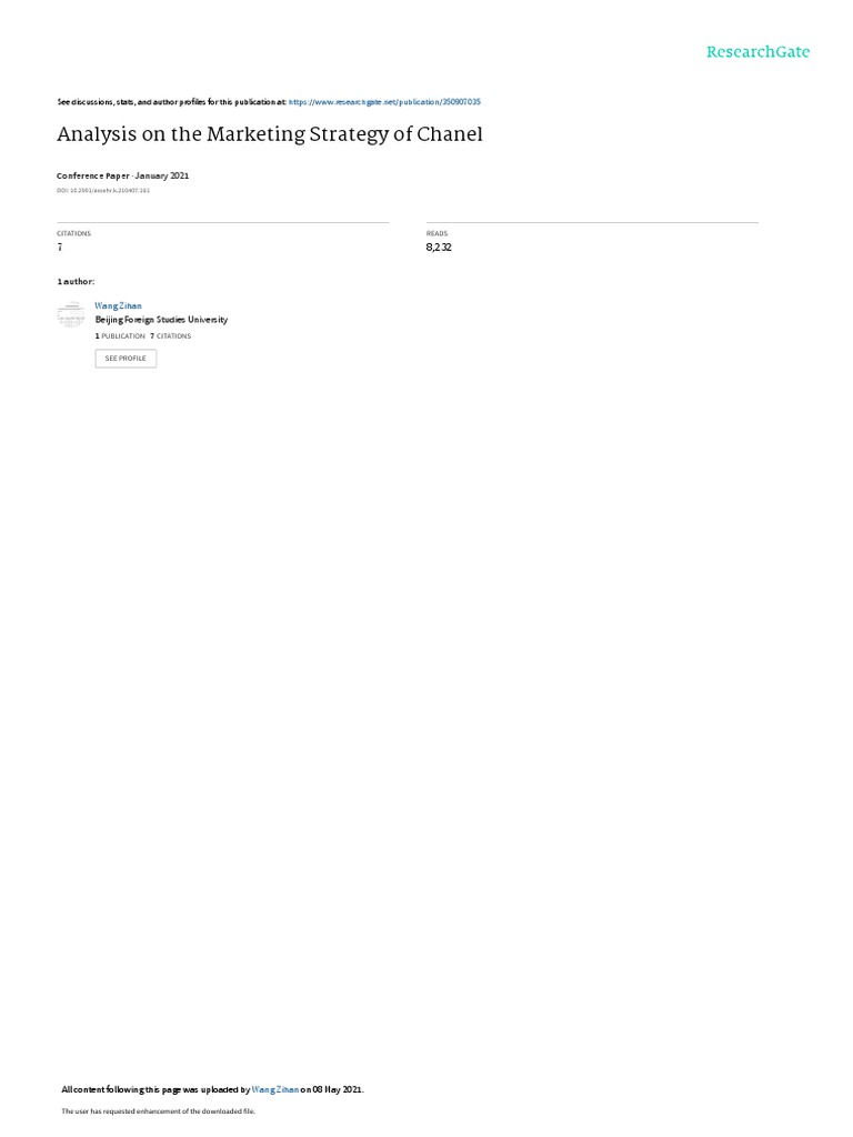 Analysis_on_the_Marketing_Strategy_of_Chanel | PDF