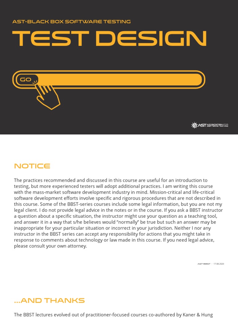Slides Test Design 2020 | PDF | Software Testing | Computer Program