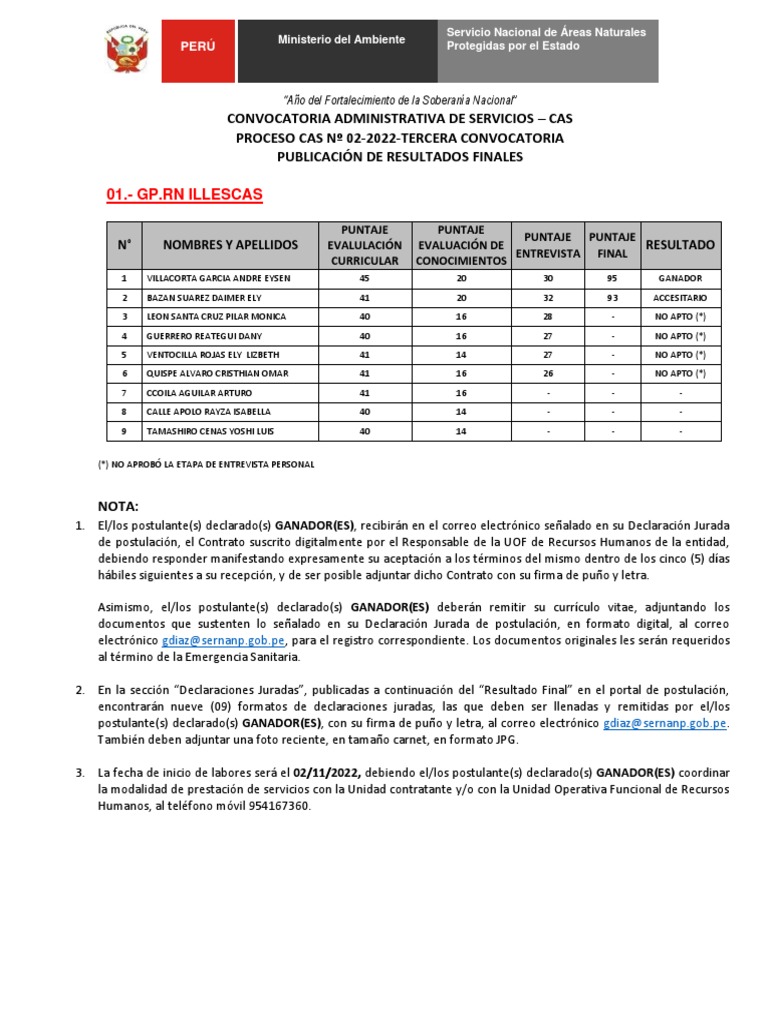 3° Formatos Resultados Finales | PDF