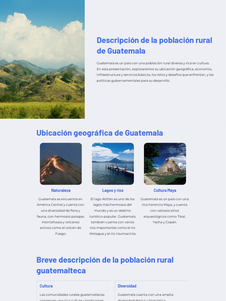 Descripcion de La Poblacion Rural de Guatemala (2) | PDF