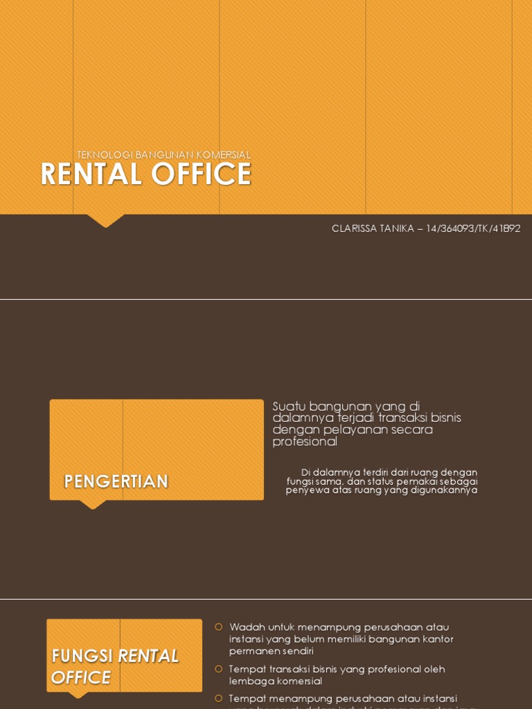 Kajian Kantor Sewa (Rental Office) | PDF